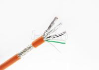 China Transmission Shielded Cat6a Cable , Copper Braiding Network Cat6a SFTP Cable for sale