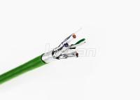 China CM Rated Cat6a Ftp Cable , Foamed PE Insulation Foil Cat6a Shielded Cable for sale