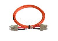 China FC To FC Simplex Fiber Optic Patch Cord Multimode OM3 OFNR Jacket Low Insertion Loss for sale
