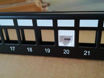 China Lansan UTP Cat6 24 Port Patch Panel / Network Patch Panel With Dust Cover for sale