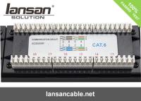 China Dual IDC 2U Patch Panel Unsheild UTP 48 Port Cat6 Patch Panel UL 180 Degree for sale