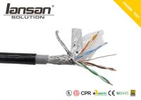 China Double Jacket Al Foil 24AWG HDPE Cat5e Lan Cable for sale