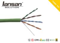 China HDPE FTP 305m / Roll PVC Cat5e Lan Cable  0.50mm Copper Clad Aluminum for sale