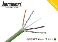China Unshield Cat6 Lan Cable 23AWG LAN Network Cable PVC Jacket 305M Customized for sale