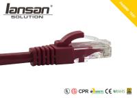 China Round Shaped Cat6 Patch Cord UTP 24AWG PVC Pure Copper Wire Material 1M Length for sale