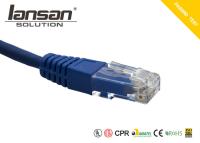 China FTP Stranded Copper Cable Cat6 Patch Cord 4 Pairs PVC Jacket With RJ45 Connector for sale