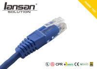 China Dark Blue Color Cat6 Patch Cord UTP 24AWG PVC Round Shaped RJ45 With PVC Jacket for sale
