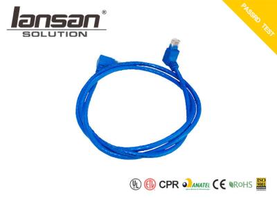 China ANSI 4 Pair HDPE Cat6 UTP Patch Cable 24AWG 90° Bending for sale