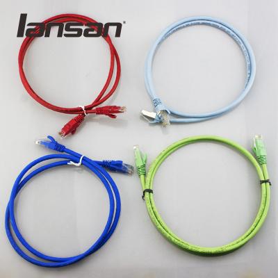 China Round CAT6A SSTP Cable , 568B Pure Copper Patch Cord LSZH 1m RJ45 Connector for sale