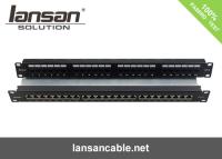 China Dust Cover UTP Cat6 24 Port 1U Rack Network Patch Panel for sale