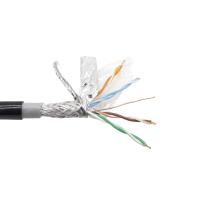 China Al Foil Shielded Copper Braiding SFTP CAT6A Network Cable for sale