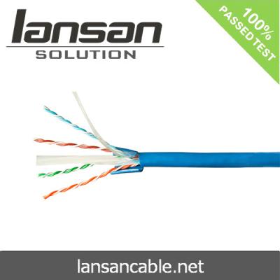 China Al Foil 0.57mm Conductor HDPE Insulation Cat6a FTP Cable for sale