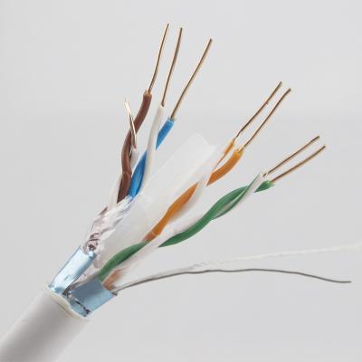China BC 0.57mm LSZH FTP Cat6 Lan Cable 305M/Roll Solid Copper Al Foil for sale