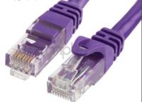 China Cat6 UTP BC conductor Patch Cord HDPE Insulation 90 Degree Bending Molded Boot Connector for sale