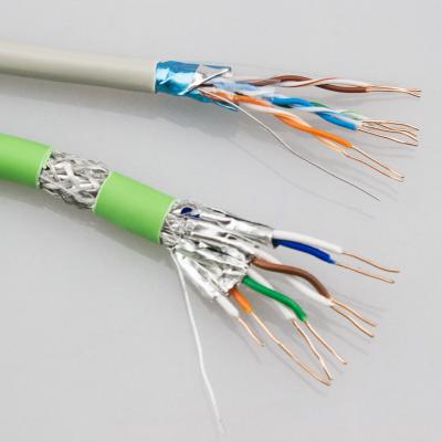 China HDPE 23AWG 0.58mm BC Cat6A Lan Cable Al Foil With PVC PE for sale