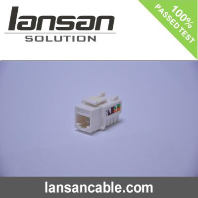 China 50U ABS Ethernet Rj45 Connector 125vac UTP Keystone Jack Cat5e for sale
