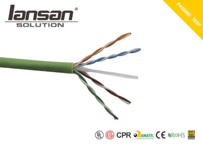 China FTP BC Cat6 Lan Cable 0.57mm LSZH 305M/ Roll Solid Copper Al Foil for sale