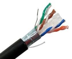 China Stranded Data FTP Cat6 Cable PVC HDPE 4 Pairs 0.57mm Copper for sale