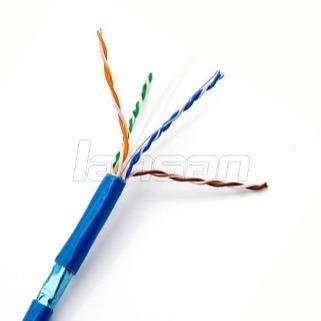China Network 1000VDC HDPE Cat6 Lan Cable ETL FTP 4 Pair Shielded CCA Al Mylar for sale
