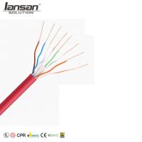 China 4 Pair Twister Cat6 UTP Lan Cable Roll 0.57mm BC 305m PE Cross Shielded for sale