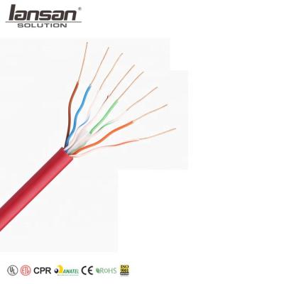 China 4 Pair Twister Cat6 UTP Lan Cable Roll 0.57mm BC 305m PE Cross Shielded for sale