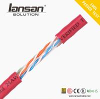 China 4 Pair Twister Cat6 UTP Lan Cable Roll 0.57mm BC 305m PE Cross Shielded for sale