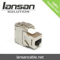 China 10G 90 Degree Wire Cable Assembly 8 Pin RJ45 Cat6 FTP Keystone Modular Jack Compliant With Iso 11801 for sale