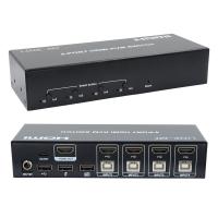 China No Delay HDMI KVM Switch 4 Port  Ip Kvm Hdmi Support Hot Keys Auto Switching for sale