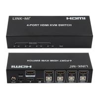 China No Delay HDMI KVM Switch 4 Port  Ip Kvm Hdmi Support Hot Keys Auto Switching for sale