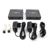 China DVI Fiber Optic HDMI Extender 2KM LC KVM DVI Extender Over Fiber for sale