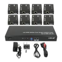 China HDMI 50M 1X8 Splitter Over Cat5e 6 Cable Support 3D IR 1080P 8 Port HDMI Splitter for sale