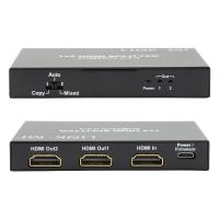 China 1x2 HDMI2.0 Splitter Support 3D 18G HDR HDCP2.2 2 Ports Video Splitter for sale