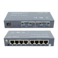 China 100m 200m 300m 1/8 VGA Splitter 1X8 Extender 1 To 8 Video Audio Extender for sale