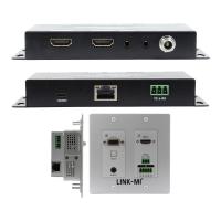 China 4K 40M HDBaseT HDMI+VGA Wallplate Extender Bi-Directional Wide Band IR RS232 Pass Through for sale