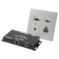 China 4K 40M HDBaseT HDMI+VGA Wallplate Extender Bi-Directional Wide Band IR RS232 Pass Through for sale