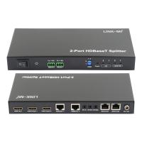 China 100m 1x2 HDBaseT Splitter with HDCP2.2 Compliance POC Ethernet and RS232 Pass Through for sale