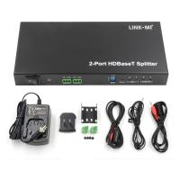 China 100m 1x2 HDBaseT Splitter with HDCP2.2 Compliance POC Ethernet and RS232 Pass Through for sale