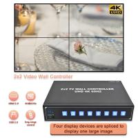 China 4K HDMI Video Wall Processor 2X2 Supports USB Auto Display for 4 UHD TVs 4K 60Hz LED Video Wall for sale