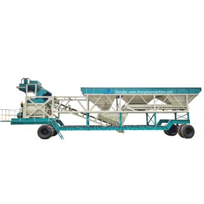 China YHZS60 Mobile Concrete Batching Plant with JS1000 Mixer - 60m³/h Capacity, 85.5kW Power for sale