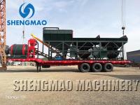 China SMMB45 Mobile Concrete Batching Plant - 20-100 m³/h Capacity with Electric Power and Trailer Mounting for sale