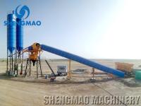 China HZS60 Stationary Concrete Batching Plant with 60 m³/h Capacity and PLC Control System for Commercial Production for sale
