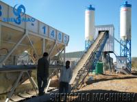 China HZS60 Stationary Concrete Batching Plant with 60 m³/h Capacity and PLC Control System for Commercial Production for sale