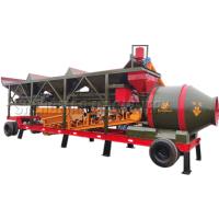 China YHZM60 Mobile Concrete Batching Plant 60m3/h with 50T Cement Silo and PLD1600 Aggregate Batcher for sale