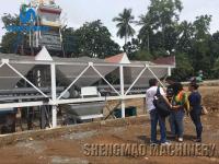 China HZS35 Stationary Concrete Batching Plant 35m³/h Capacity with Skip Hoist or Belt Conveyor Options for sale