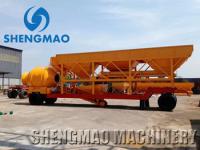 China Mobile Concrete Batching Plant 20-100 m³/h Capacity with Drum or Twin-Shaft Mixer Options for sale