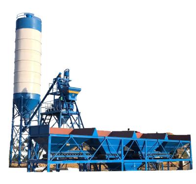 China HZS Stationary Concrete Batching Plant 25-180 m³/h Capacity with Skip Hoist and Belt Conveyor Options for sale