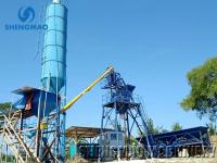China HZS Stationary Concrete Batching Plant 25-180 m³/h Capacity with Skip Hoist and Belt Conveyor Options for sale