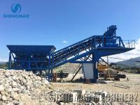 China YHZS60 Mobile Concrete Batching Plant 85kW Electric Batching Machine 17.7×3.6×8.2m CE Certified for sale