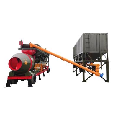 China Mobile Concrete Batching Plant 100m³/H with Horizontal Cement Silo - No Foundation Required for Easy Relocation for sale