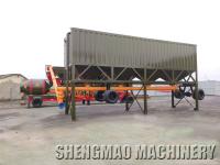 China Mobile Concrete Batching Plant 100m³/H with Horizontal Cement Silo - No Foundation Required for Easy Relocation for sale